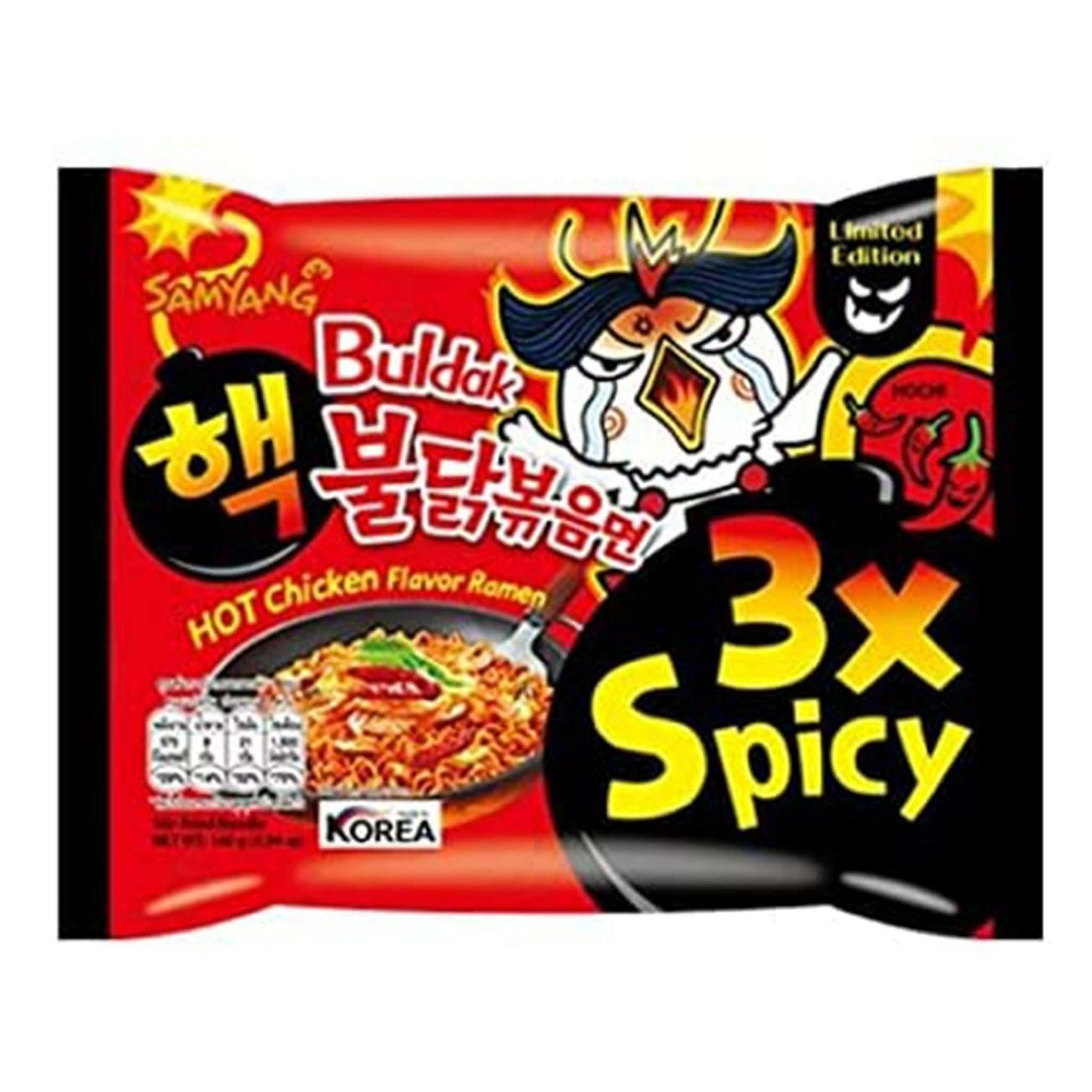 Samyang Buldak 3x Spicy Flavor Ramen Family 1 Pac ShopNDrop